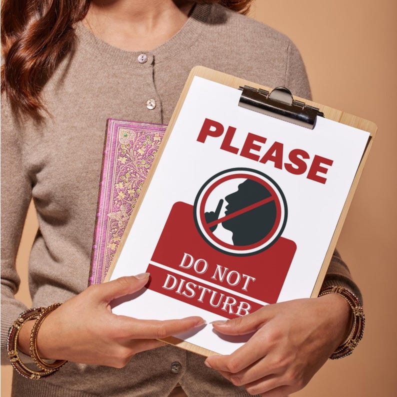 Printable "please Do Not Disturb" Sign - A4 PDF, Instant Download for ...
