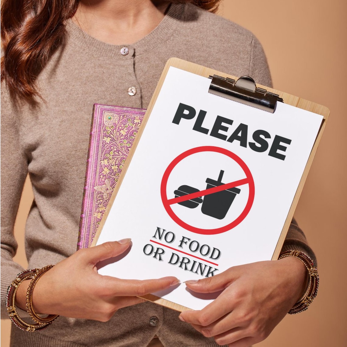 Printable "please No Food or Drink" Sign - A4 PDF, Instant Download for ...