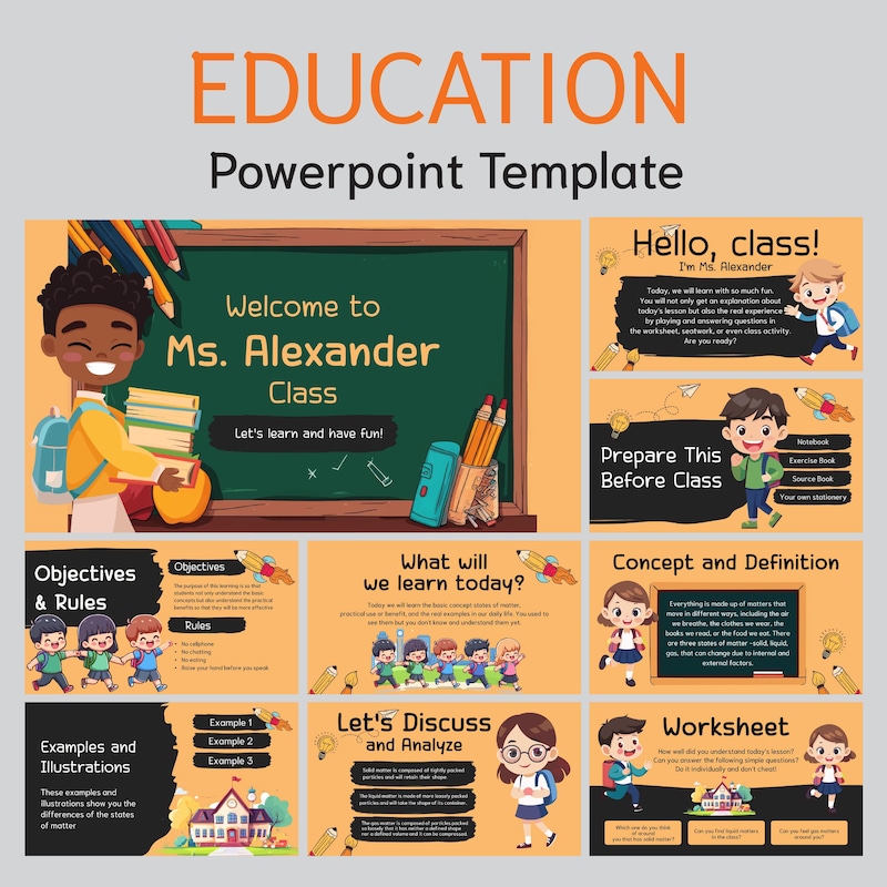 Ppt Template Worksheet - Etsy