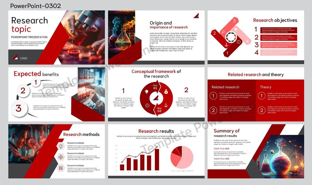 Professional Research Presentation Template | Editable Powerpoint ...