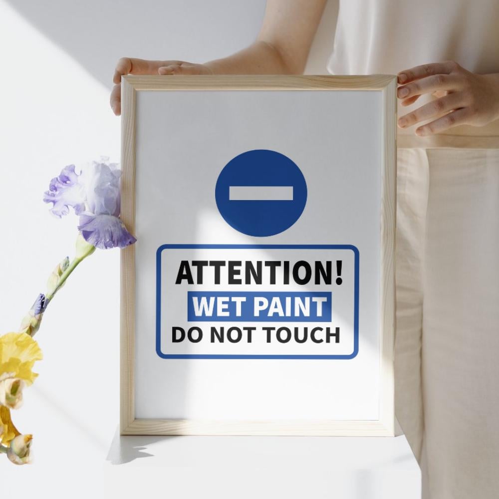 Attention Wet Paint Do Not Touch Sign - Printable A4 PDF & JPG - Safety ...