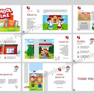 Modern Red School Presentation Slideshow – Educational PPT Powerpoint ...