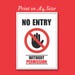 No Entry" Sign PDF - Do Not Enter Sign, A4 Size, Instant Download for ...