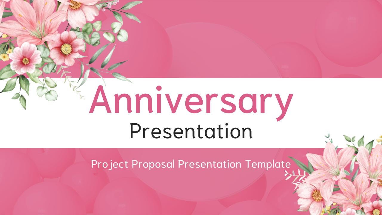 Anniversary Presentation Template - Powerpoint Slideshow Design for ...