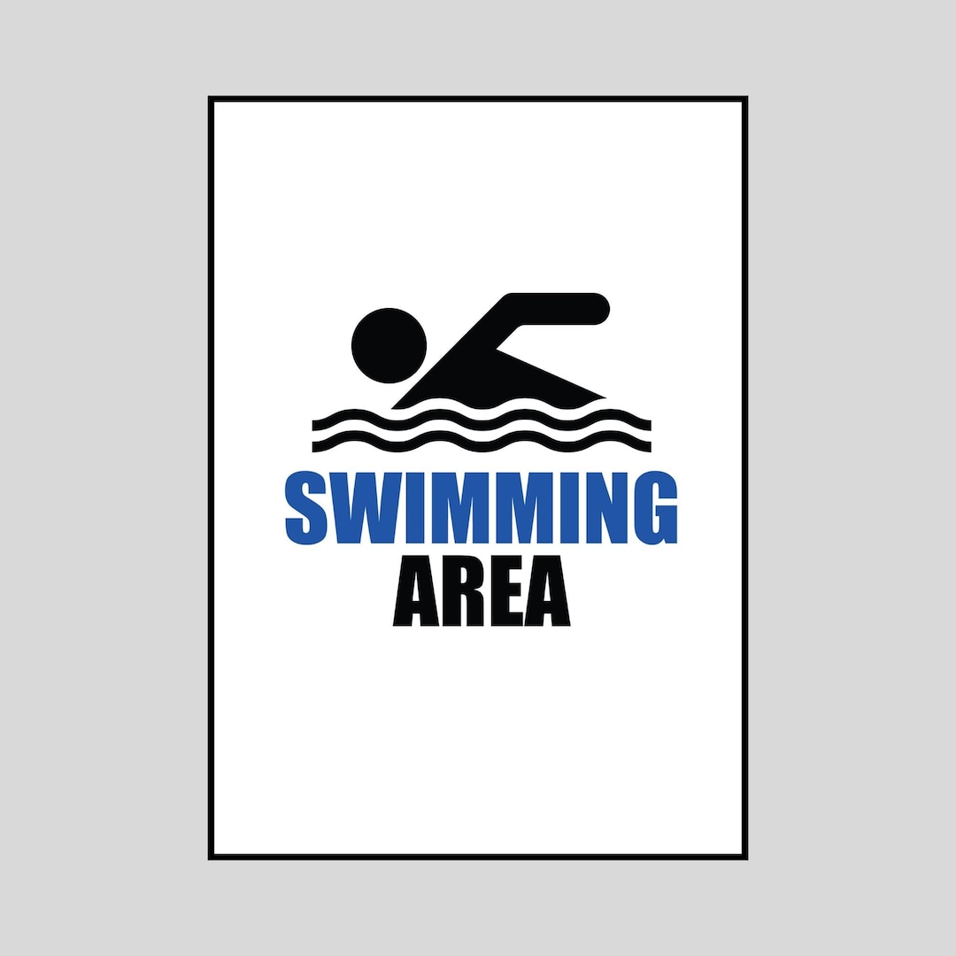 Printable Swimming Area Sign - A4 PDF & JPG - Pool Safety Notice ...