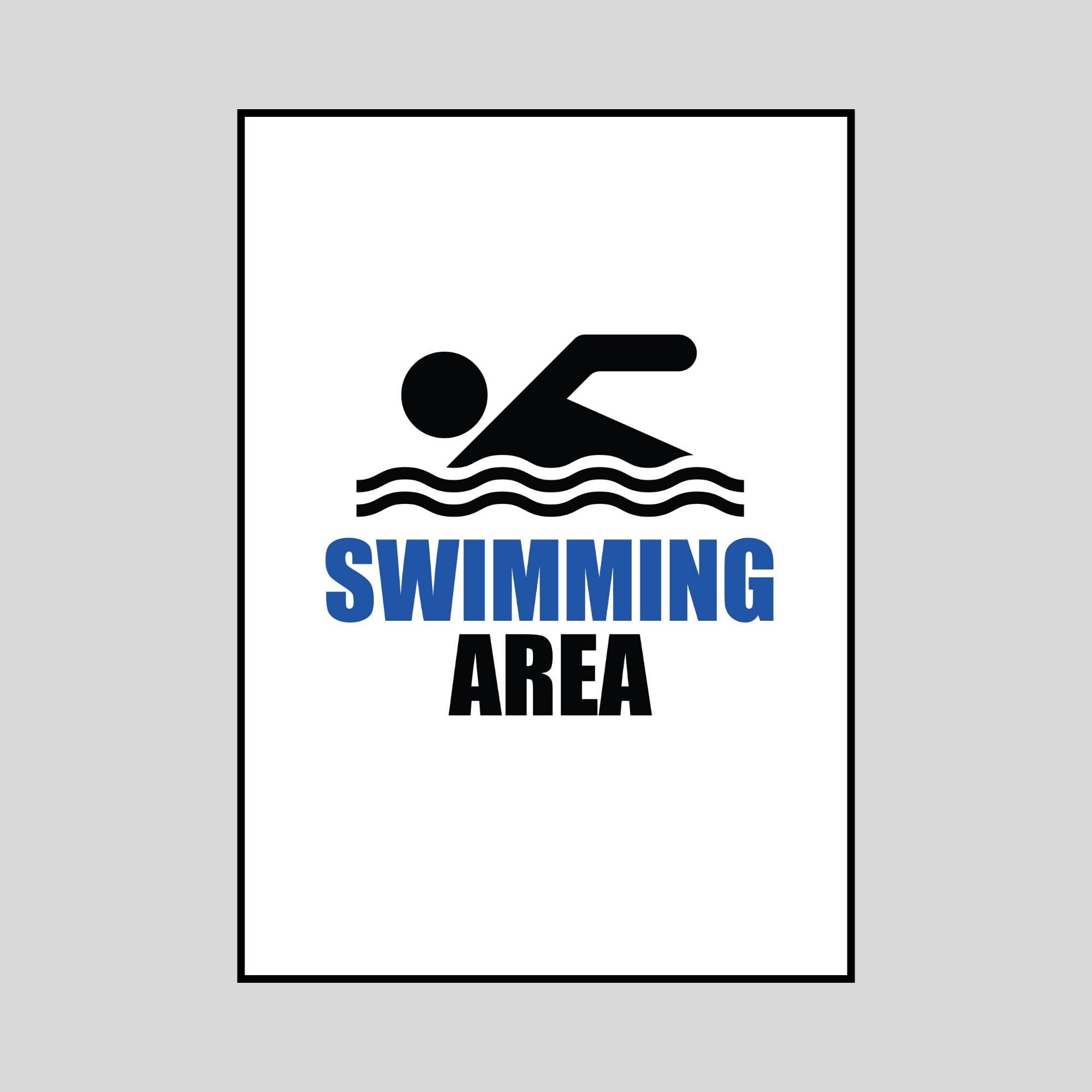 Printable Swimming Area Sign - A4 PDF & JPG - Pool Safety Notice ...
