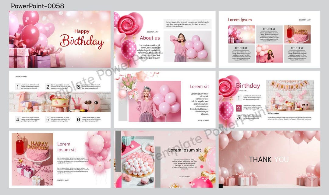 Birthday Celebration Powerpoint - Customizable Slideshow and ...
