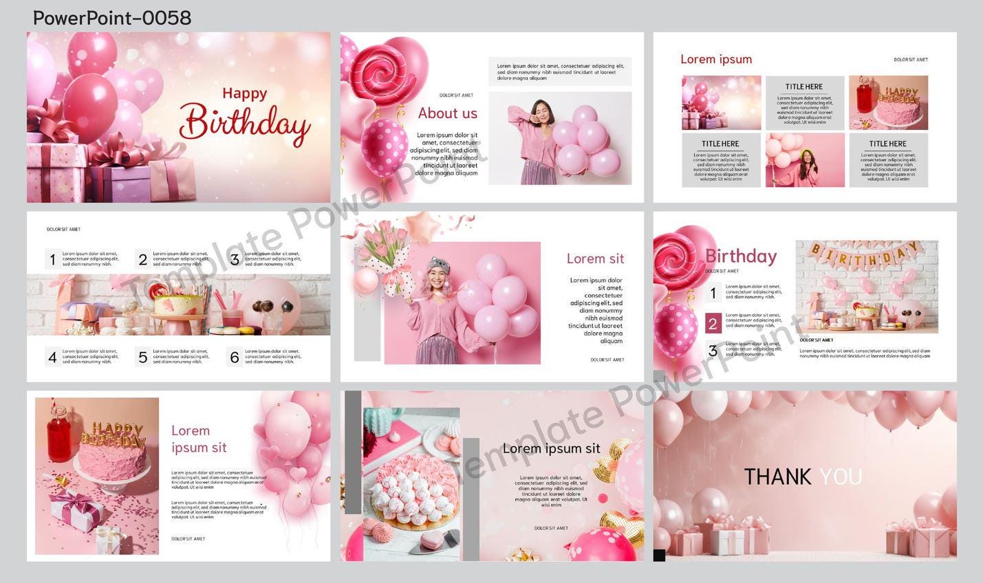 Birthday Celebration Powerpoint - Customizable Slideshow and ...