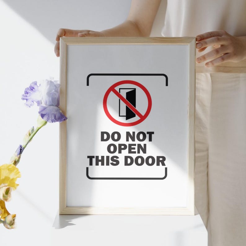 Do Not Open This Door" Sign - A4 PDF, Safety Door Sign, Restricted ...