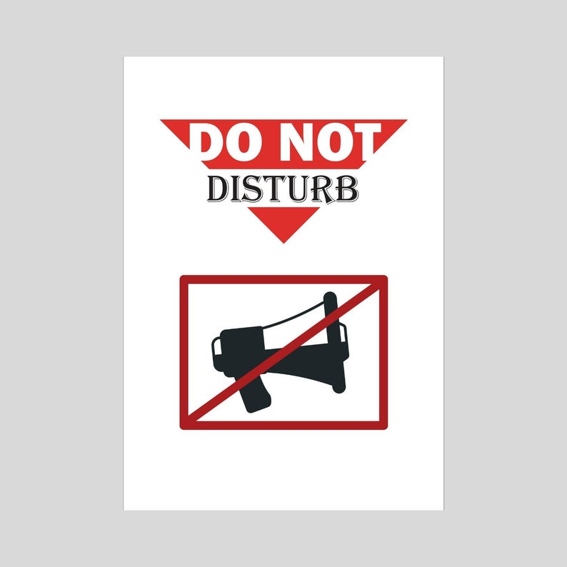 Printable "do Not Disturb" Sign - A4 PDF, Instant Download for Home ...