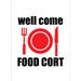 Printable Welcome Food Court Sign High-quality A4 PDF and JPG Files ...