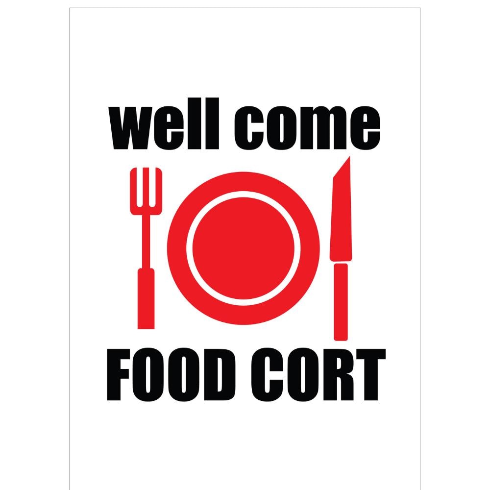 Printable Welcome Food Court Sign High-quality A4 PDF and JPG Files ...