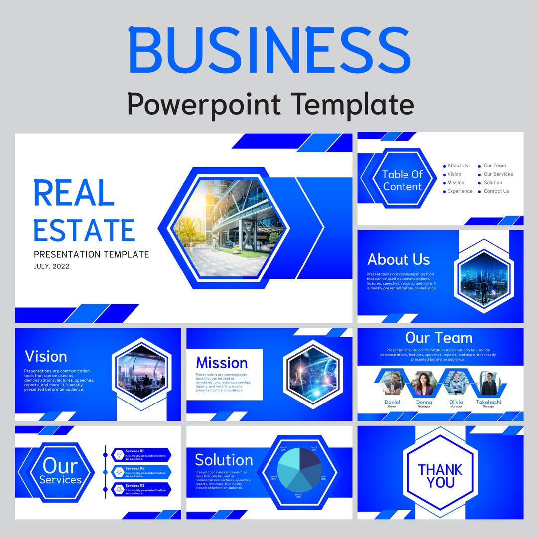 Modern Real Estate Powerpoint Presentation Template | Professional ...