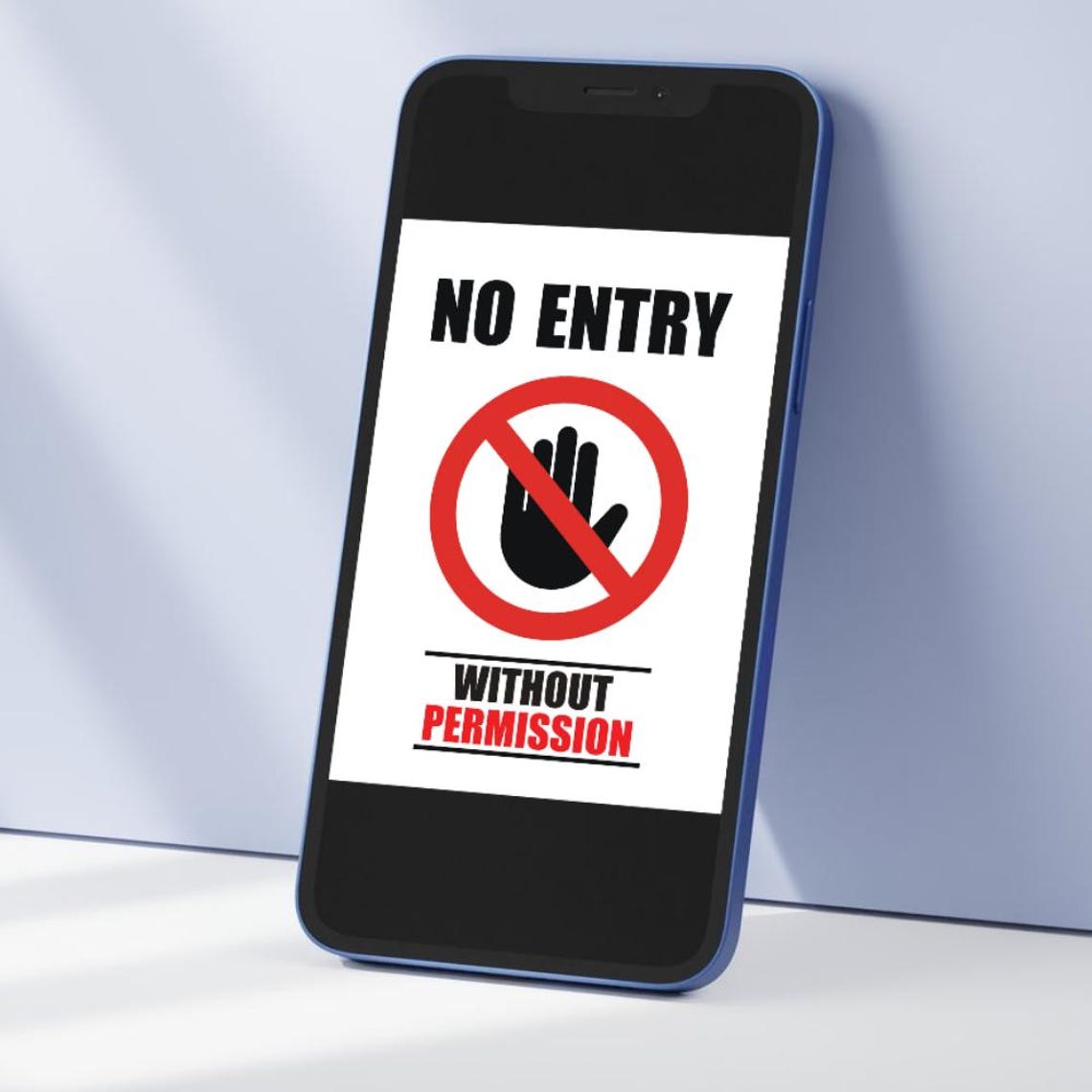 No Entry" Sign PDF - Do Not Enter Sign, A4 Size, Instant Download for ...