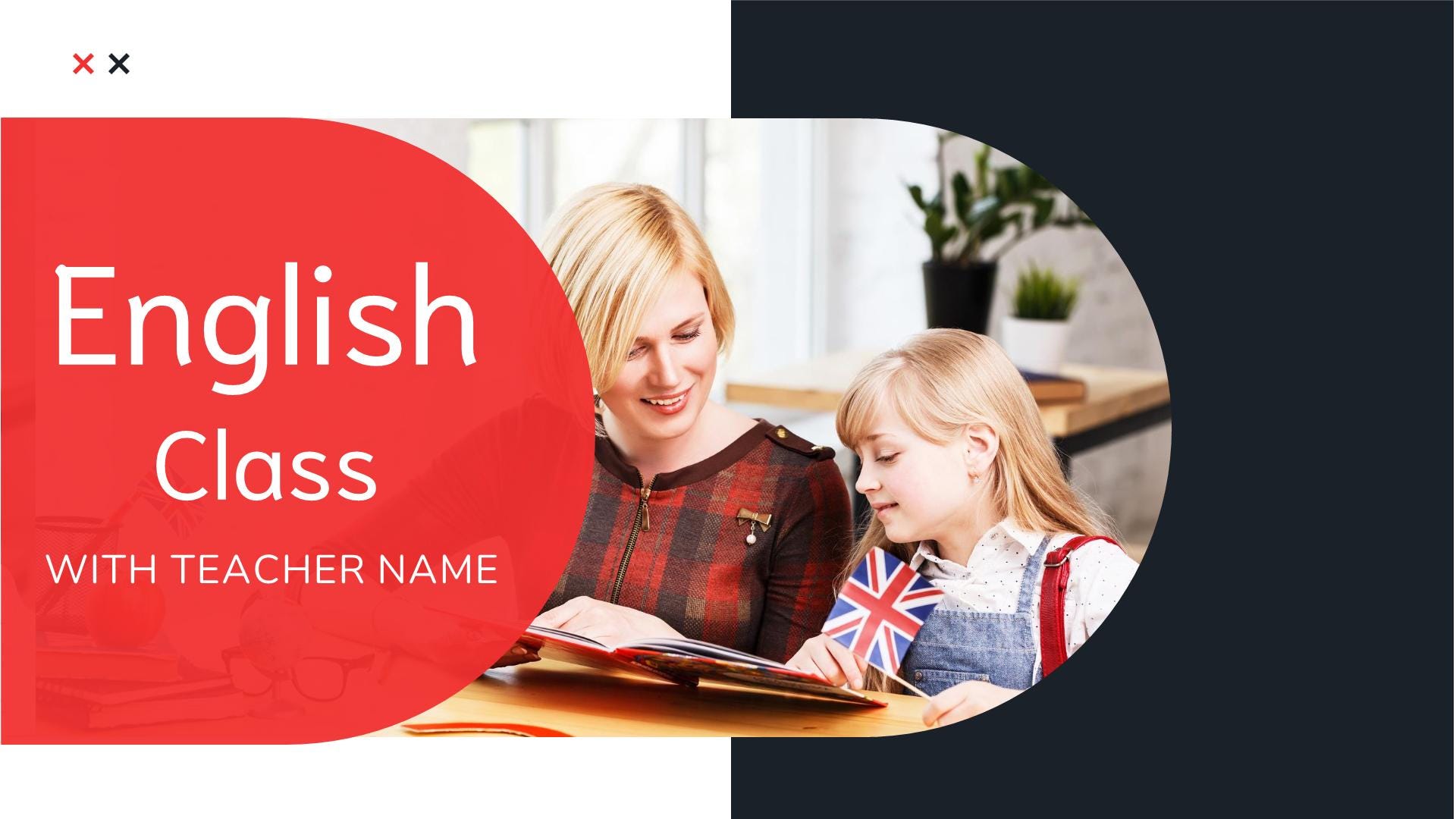 English Class Powerpoint Template - Editable Slides for Schools ...