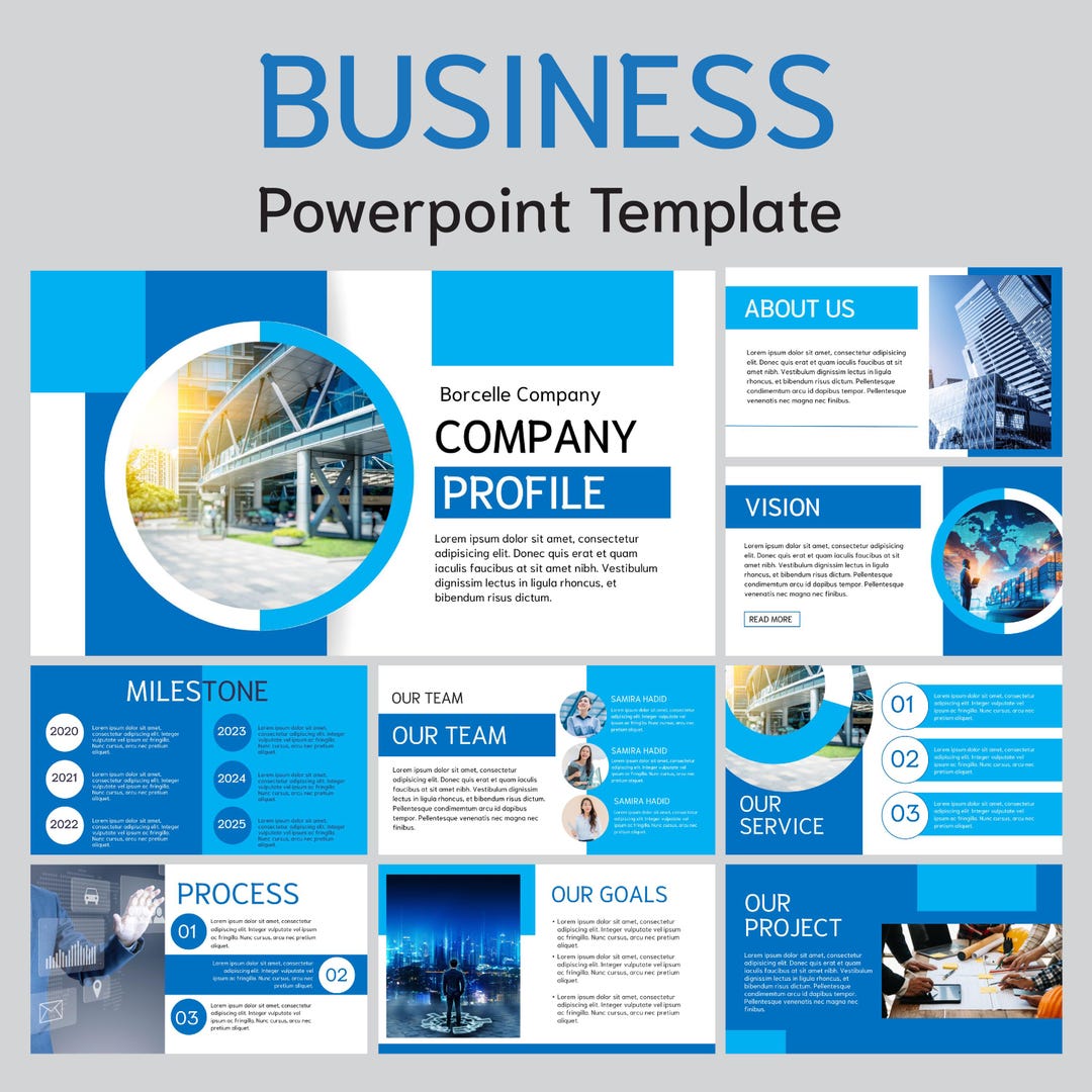 Business Profile Powerpoint Template - Editable Corporate Presentation ...