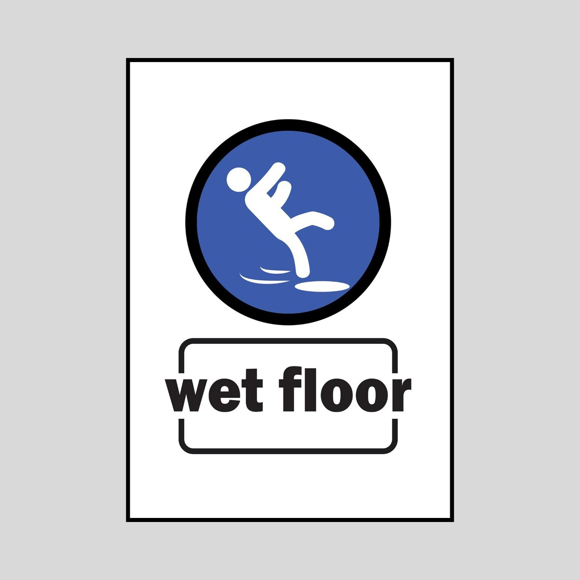 Printable Wet Floor Sign - A4 PDF & JPG Caution Sign for Slip Hazard Prevention in Workplace ...