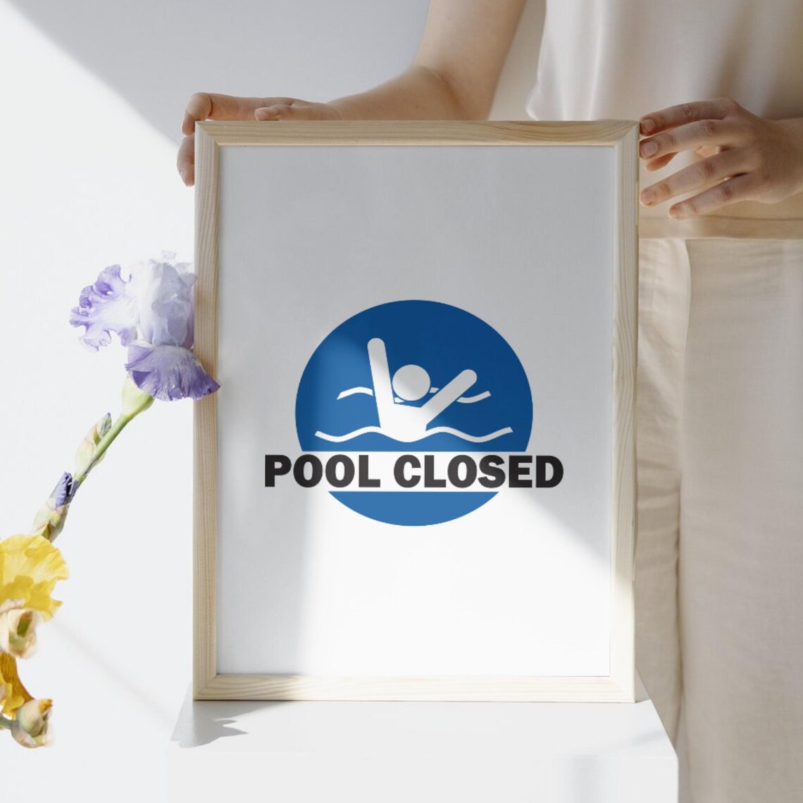 Printable Pool Closed Sign A4 PDF & JPG No Swimming Sign, Swimming Pool Sign, Pool Safety Sign ...