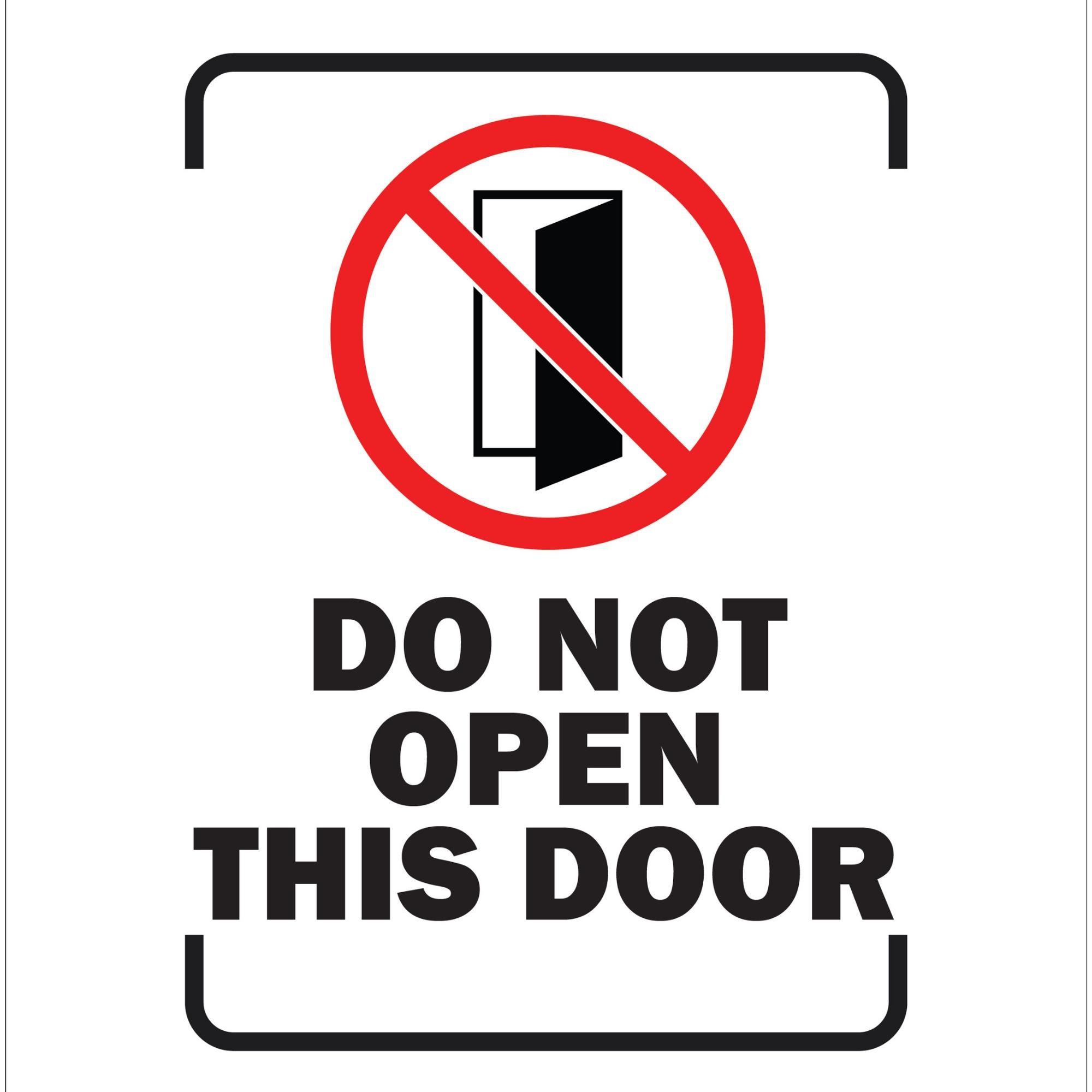 Do Not Open This Door" Sign - A4 PDF, Safety Door Sign, Restricted ...