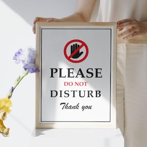 Printable Do Not Disturb Sign PDF | A4 Size Door Sign | Privacy Sign ...
