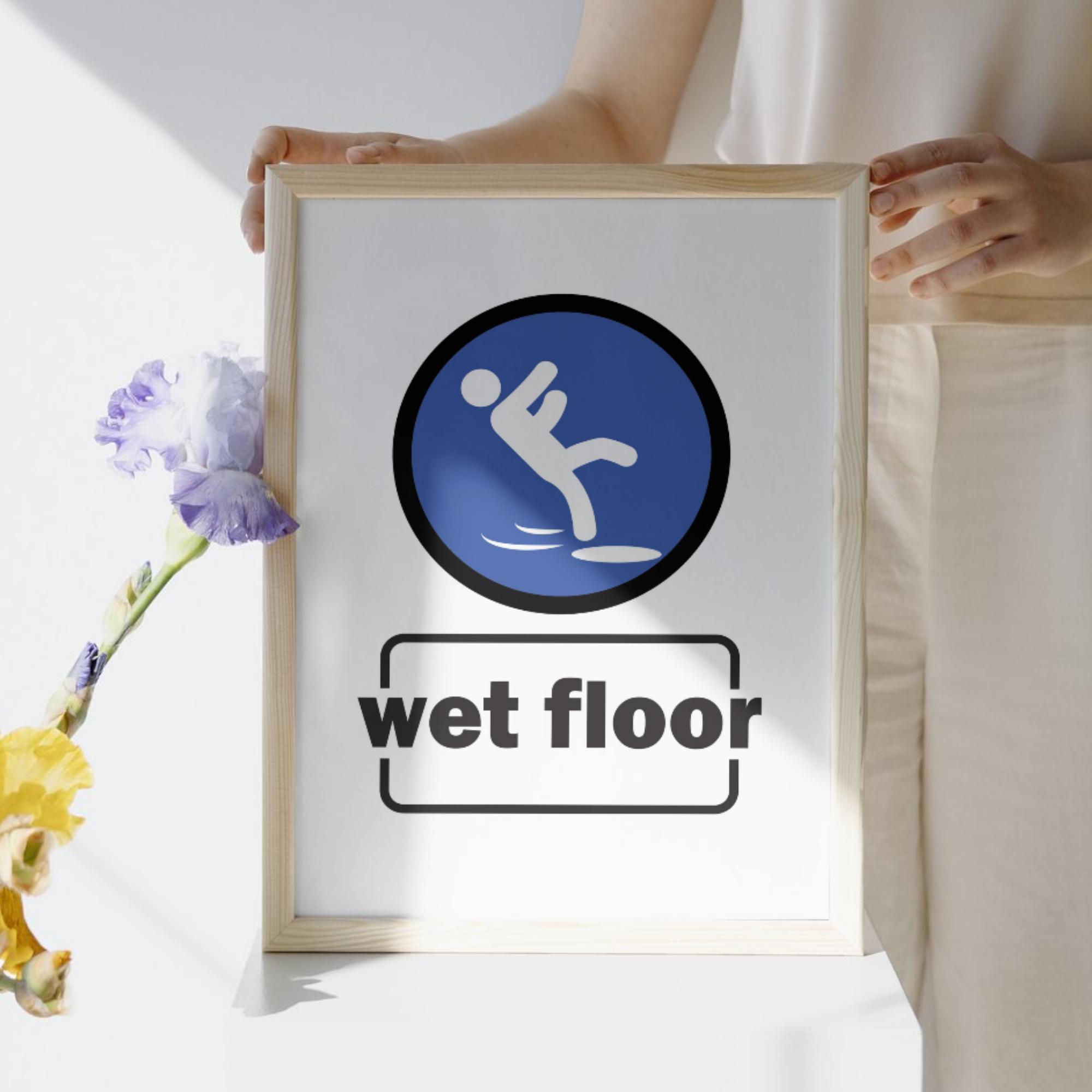 Printable Wet Floor Sign - A4 PDF & JPG Caution Sign for Slip Hazard ...
