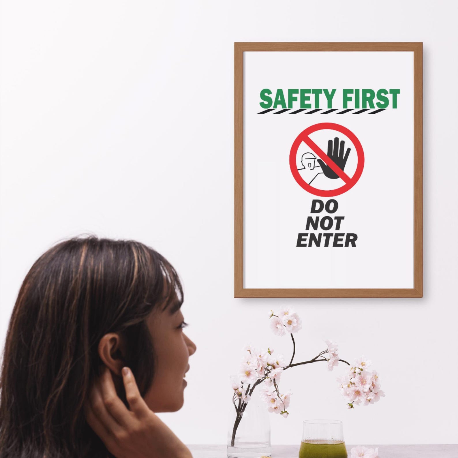 Safety First Do Not Enter Sign - A4 Size, Printable JPG & PDF ...