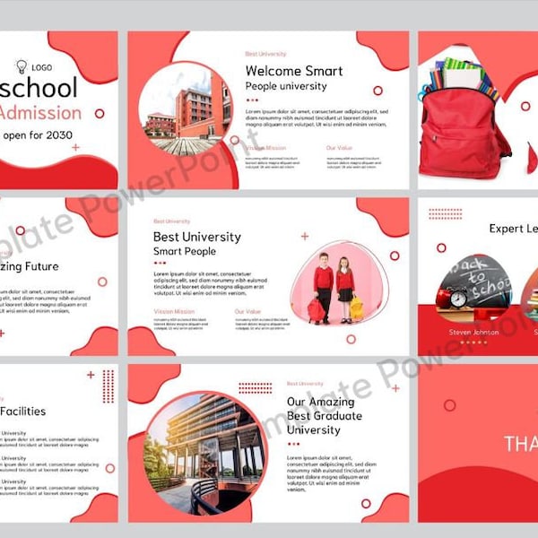 Back to School Slide Template - Etsy