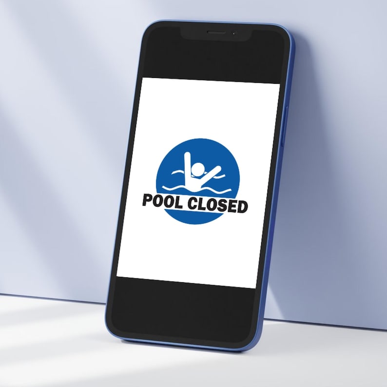 Printable Pool Closed Sign A4 PDF & JPG No Swimming Sign, Swimming Pool ...