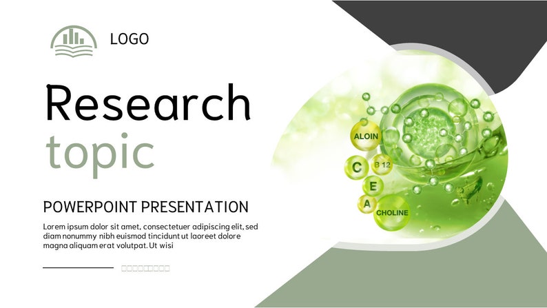Elegant Green Themed Research Presentation Powerpoint Template ...