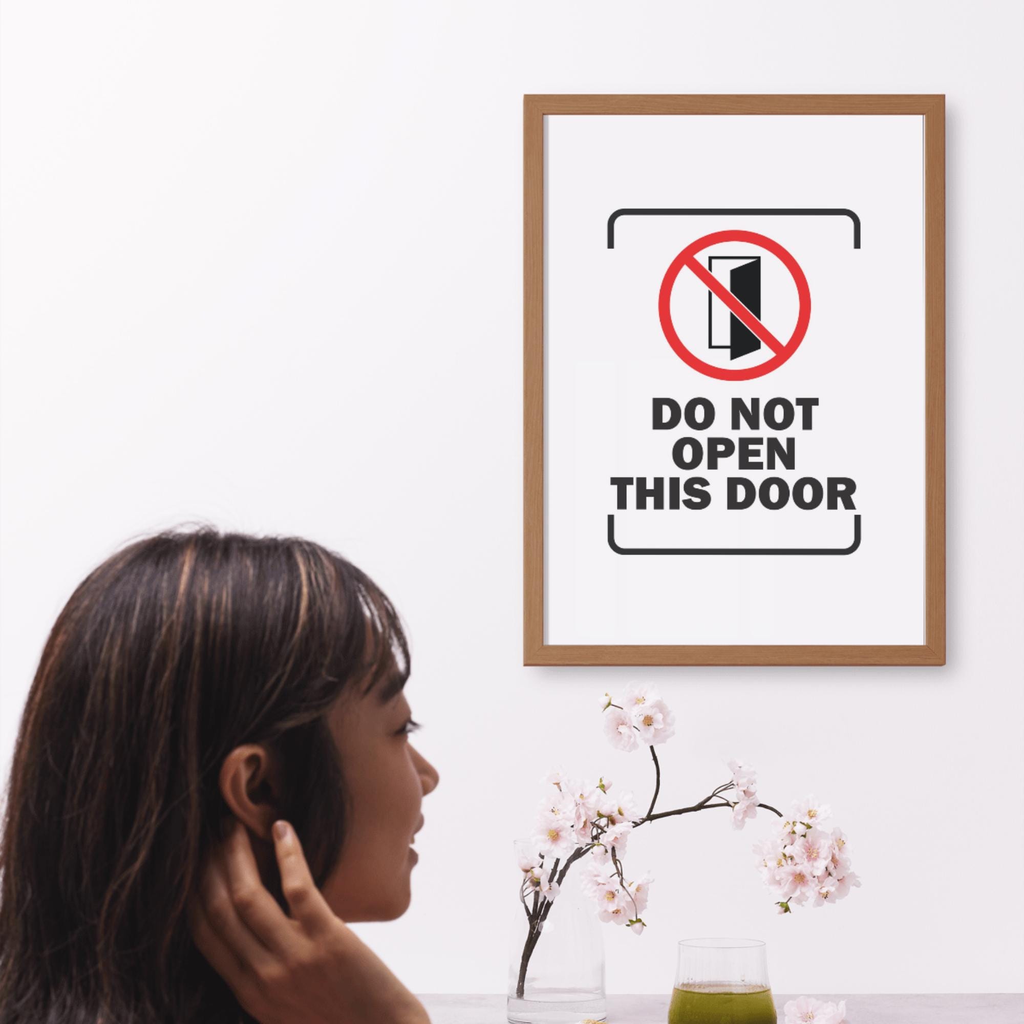 Do Not Open This Door" Sign - A4 PDF, Safety Door Sign, Restricted ...