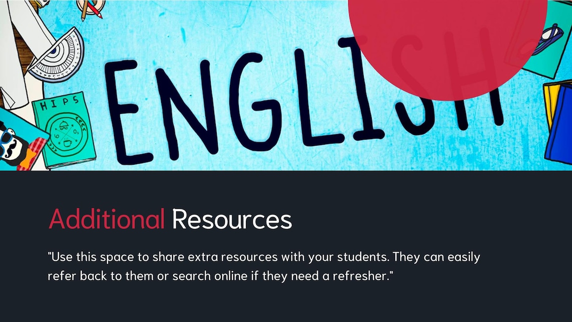 English Class Powerpoint Template - 9 Customizable Slides for Effective ...