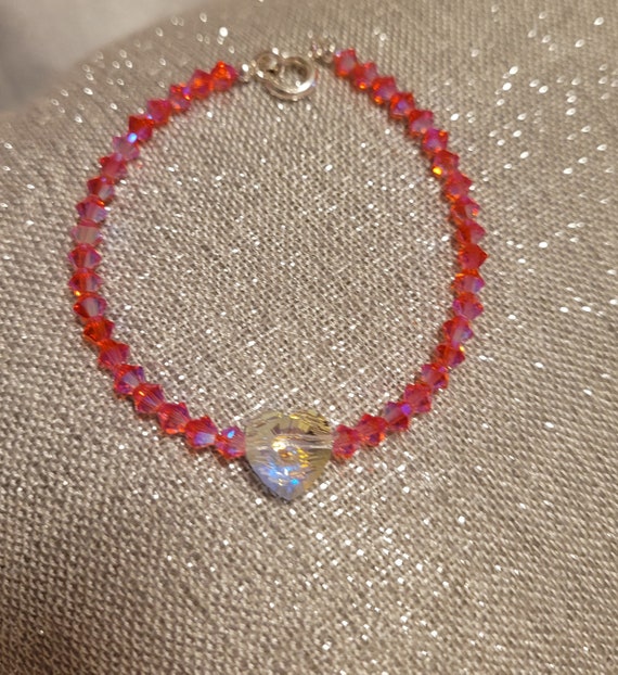 Hearts On Fire Hot Pink Swarovski Crystal Bracelet
