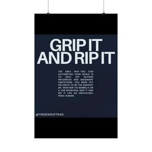 Grip It and Rip It Motivational Poster - Etsy
