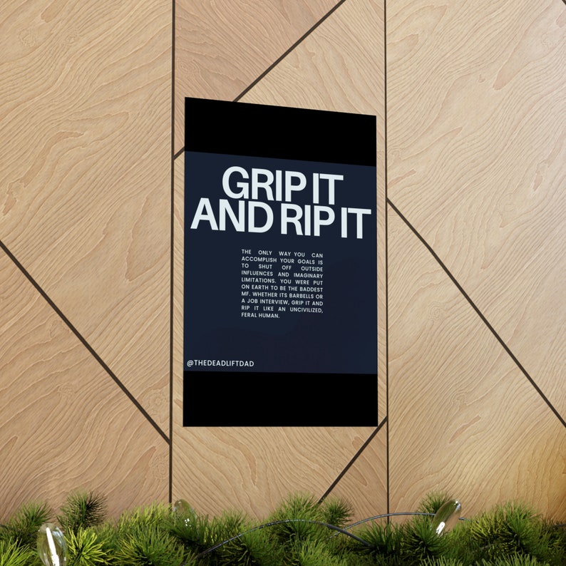 Grip It and Rip It Motivational Poster - Etsy