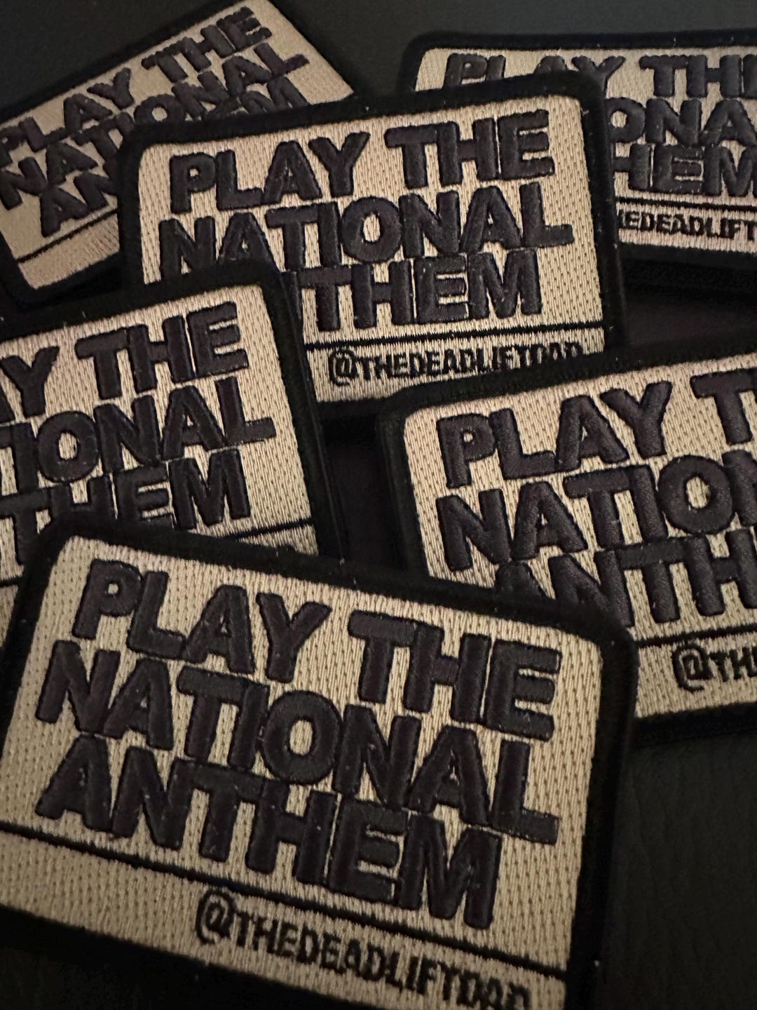 Play the National Anthem Velcro Patch (subdued) - Etsy