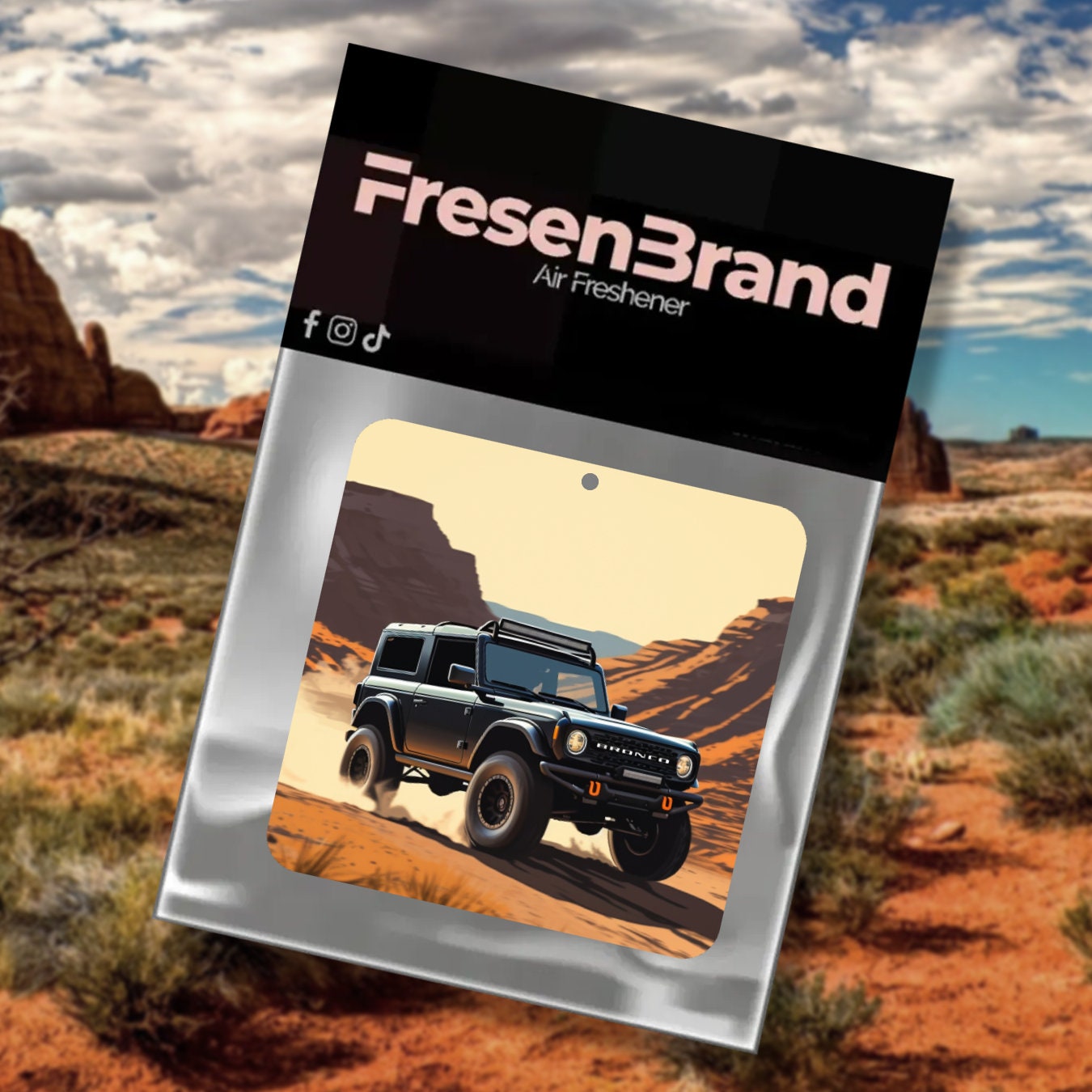 Black Bronco Car Air Freshener Custom Ford Bronco Gift Air Freshener ...