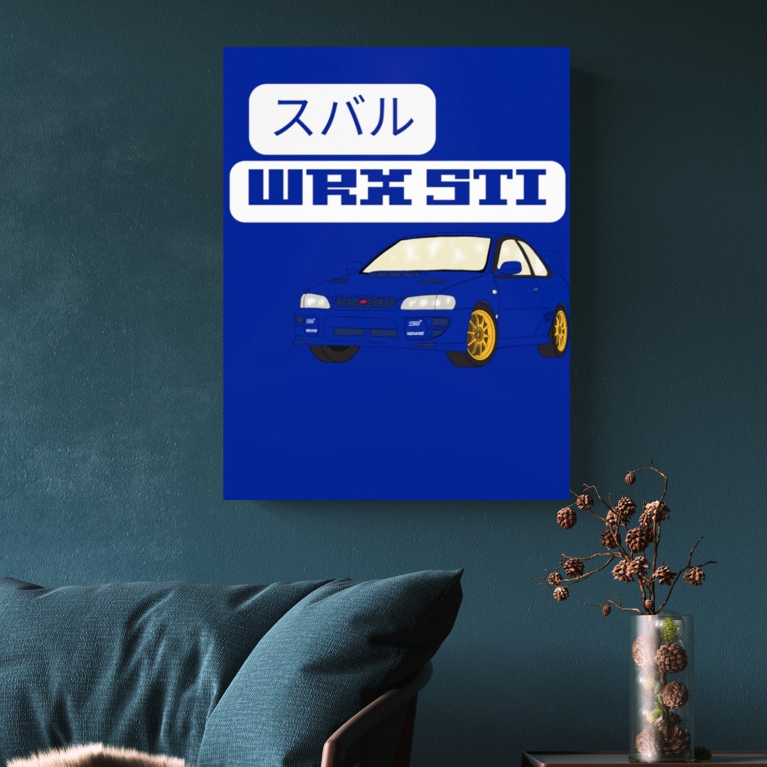 Cartoon Subaru WRX STI Poster - Etsy