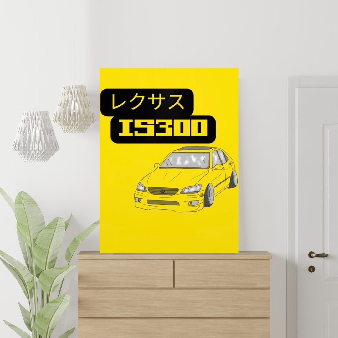 Lexus IS300 Poster yellow - Etsy