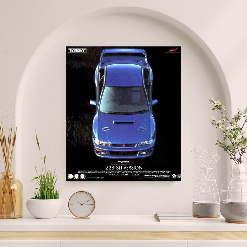 Subaru Impreza WRX STI 22B Advertisement Poster - Etsy