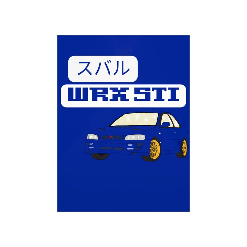 Cartoon Subaru WRX STI Poster - Etsy
