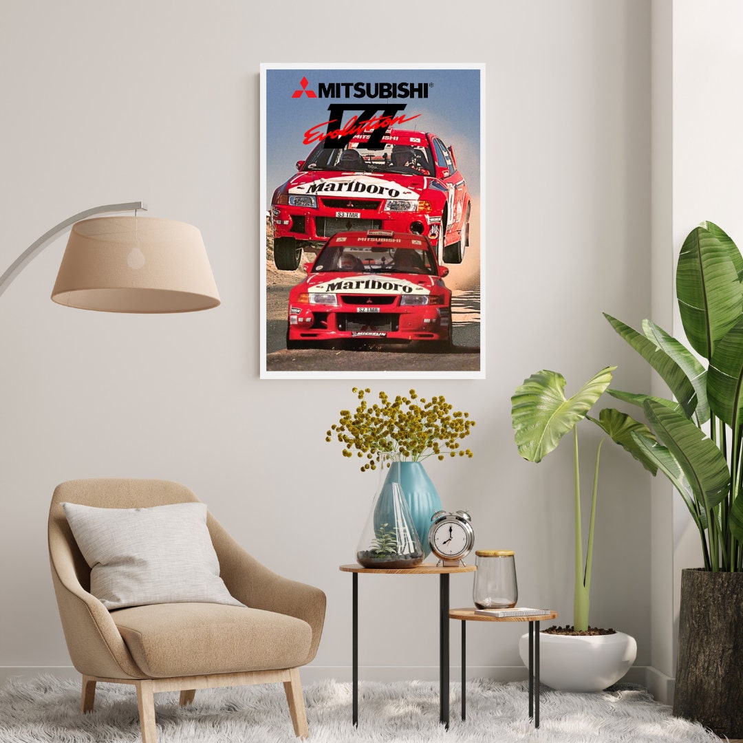 Mitsubishi Lancer Evolution VI Rally Poster - Etsy