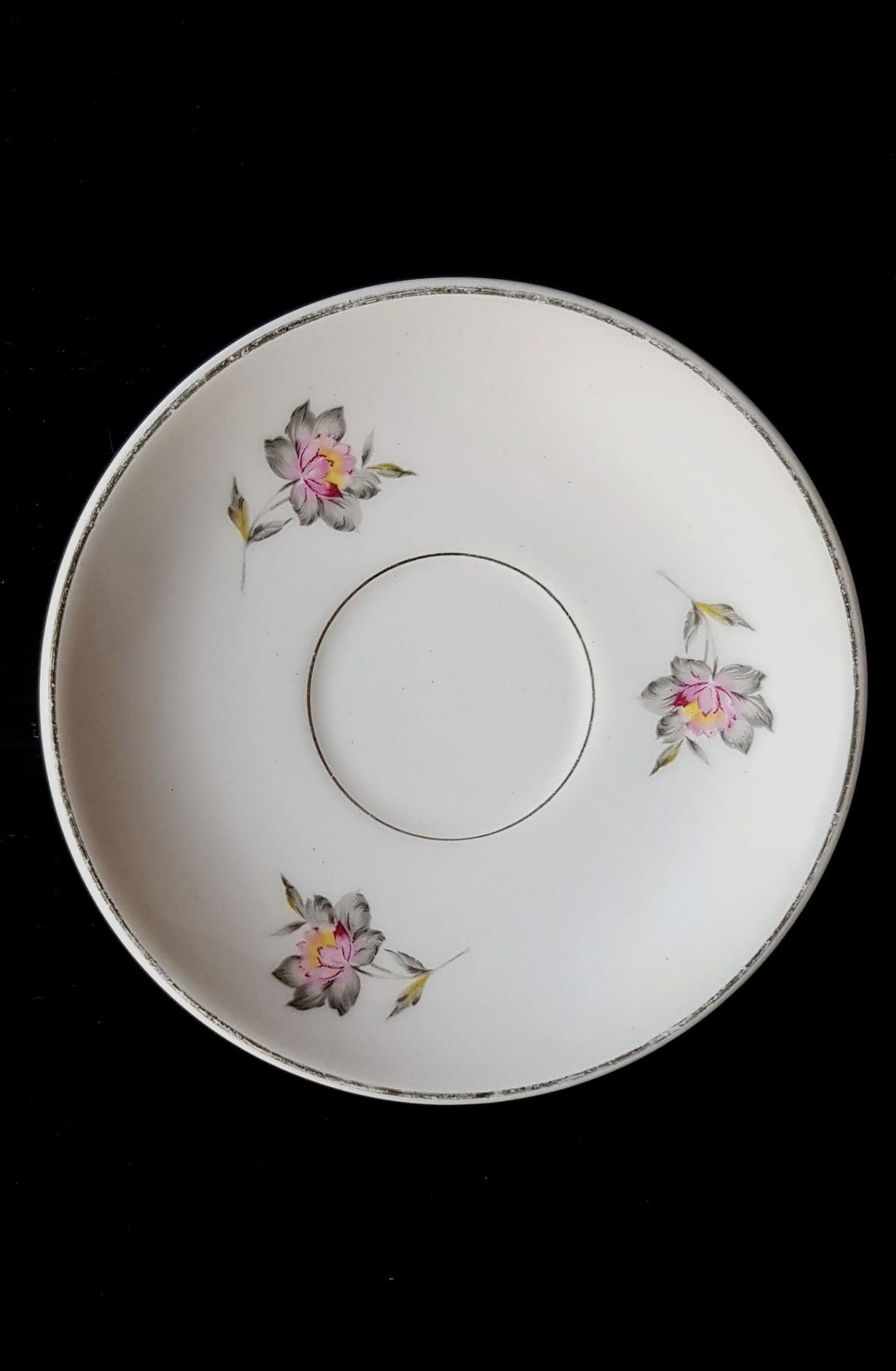 Vintage Ceramic 1990s Collector Antique Flower Plate, Serving Plate ...