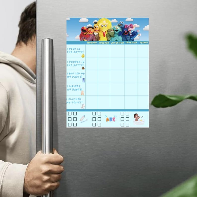 Sesame Street Potty Training Chart - Etsy