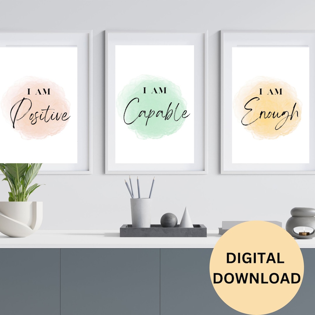 Positive Affirmations Digital, Poster Self Love, Inspirational ...