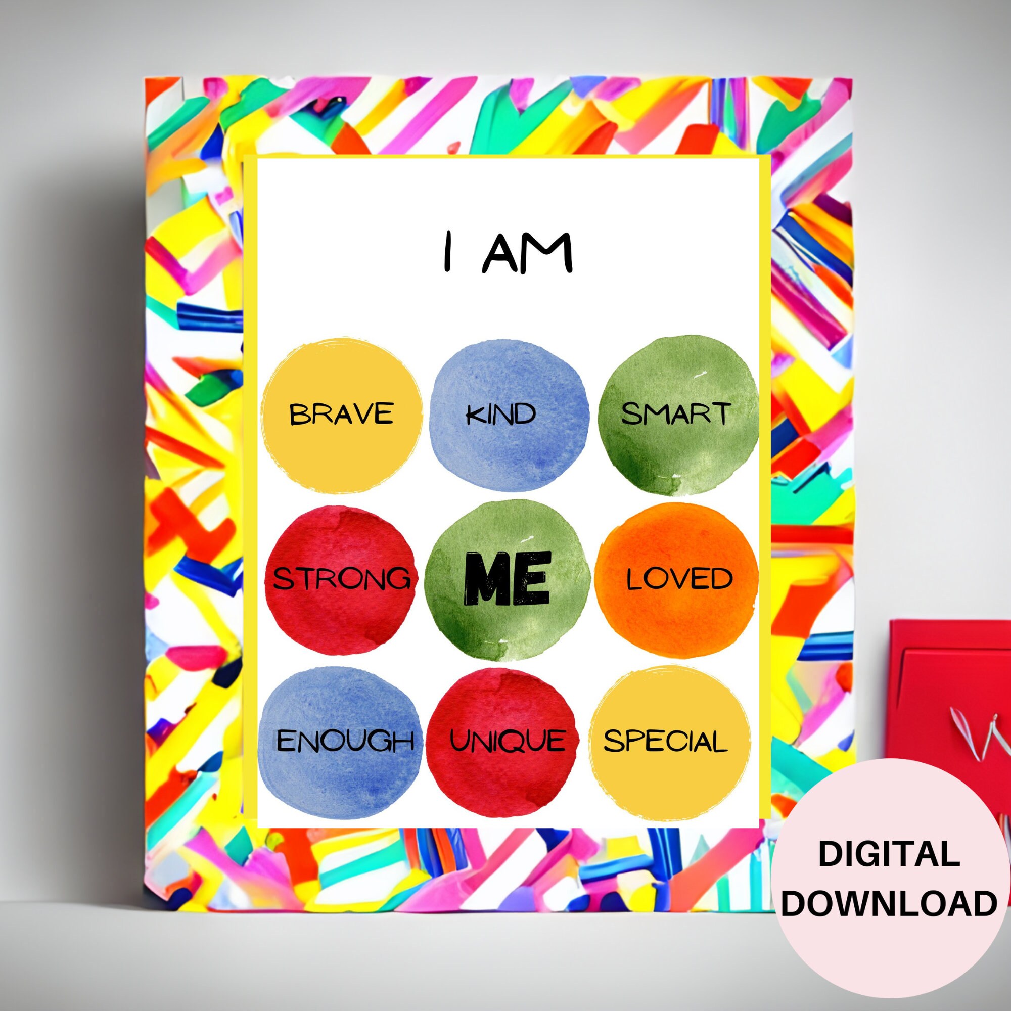 Kids Printable Wall Art, for Kids, Affirmation Poster, for Kids, I Am ...