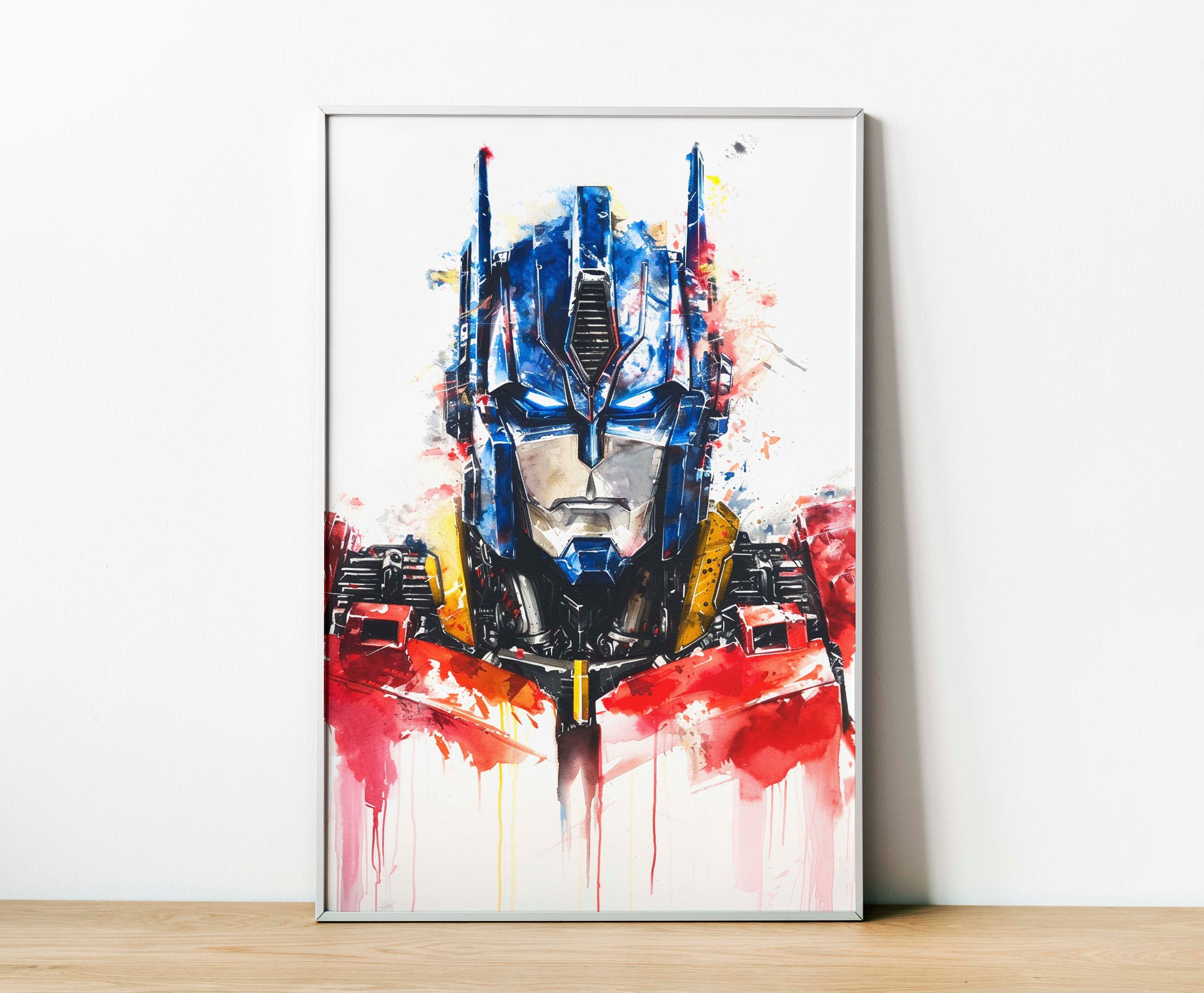 Transformers Optimus Prime Watercolor Painting, Transformers Optimus ...