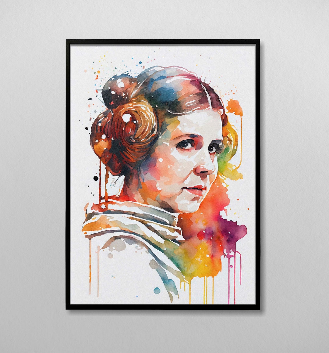 Princess Leia Star Wars Watercolor Art Print Princess Leia - Etsy