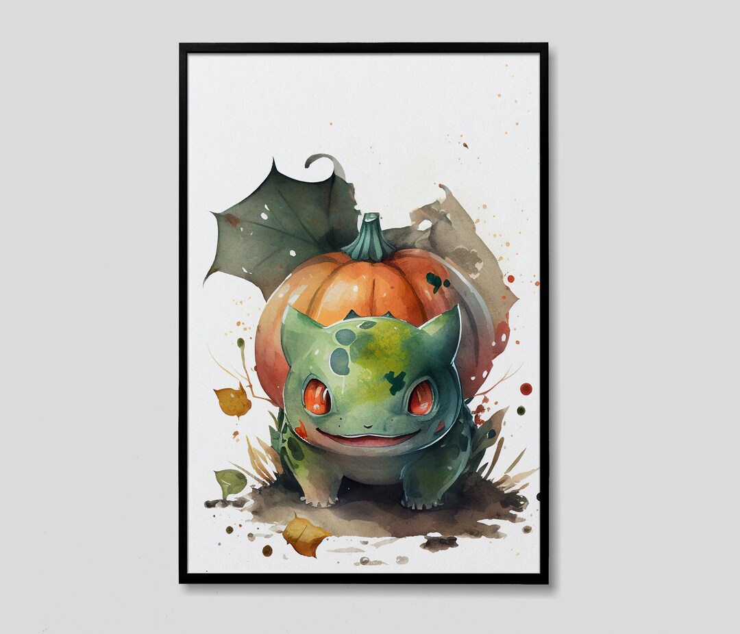 Pokemon Painting, Pokémon Fall Art, Bulbasaur Painting, Bulbasaur ...