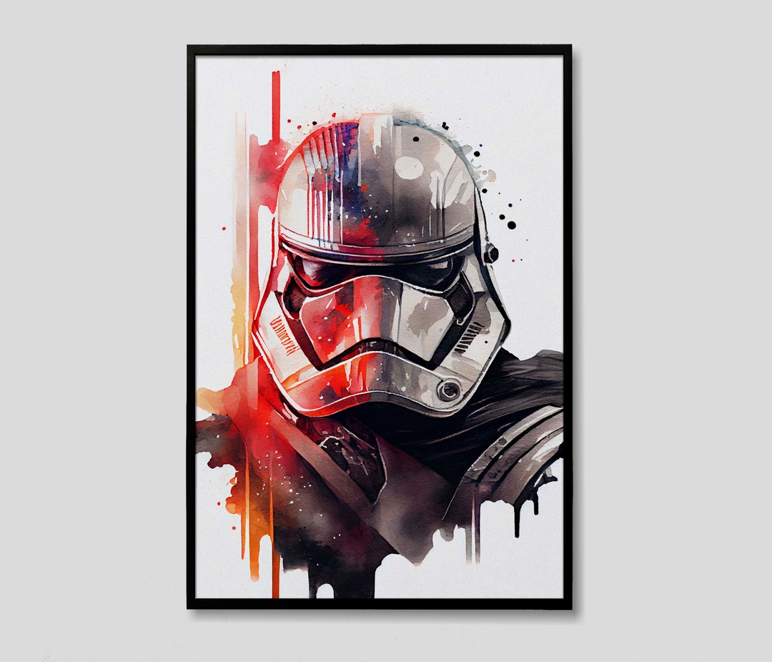 Captain Phasma Star Wars Watercolor Art Print, Captain Phasma Star Wars ...