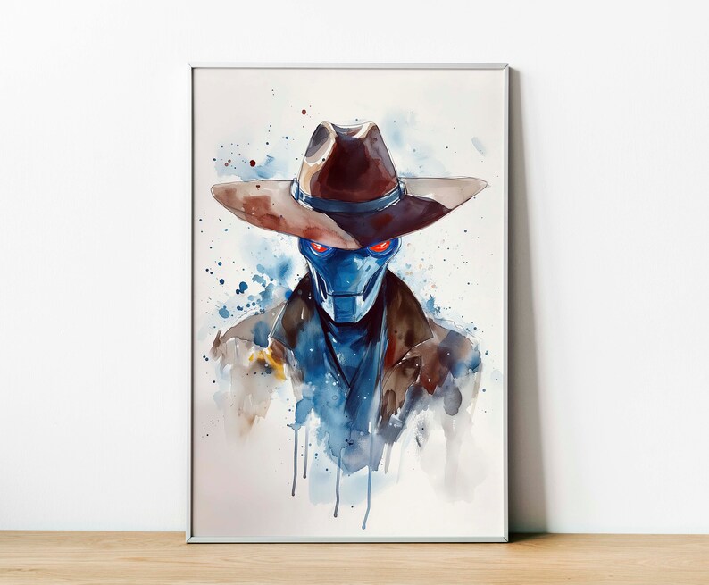 Cad Bane Star Wars Watercolor Painting, Cad Bane Star Wars Painting ...